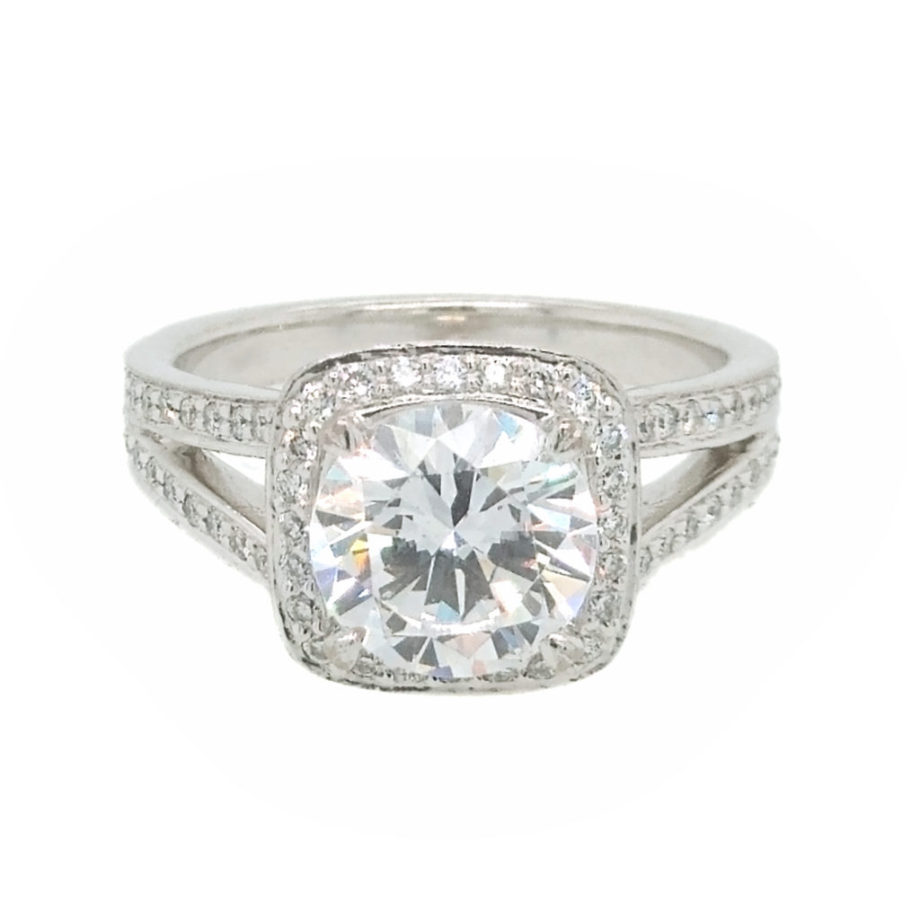 WHITE GOLD DETAILED WEDDING BAND - Argo & Lehne Jewelers