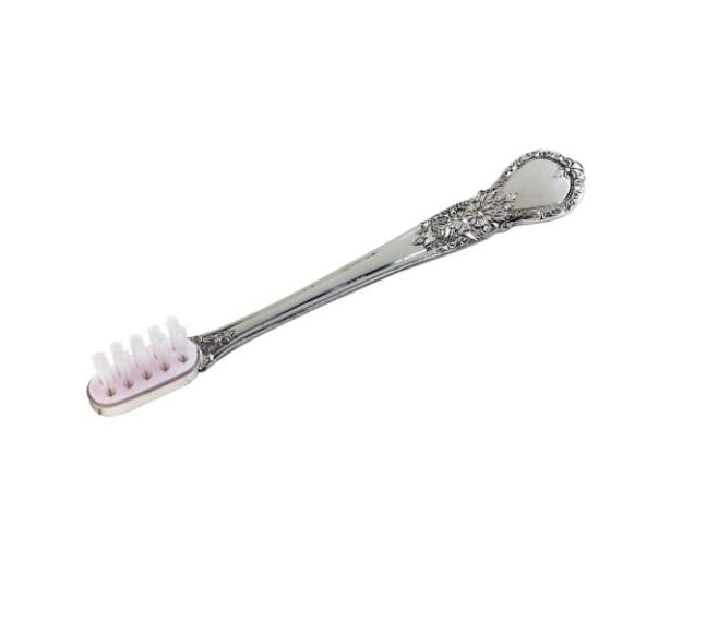 PEWTER PINK BABY TOOTHBRUSH - Argo & Lehne Jewelers