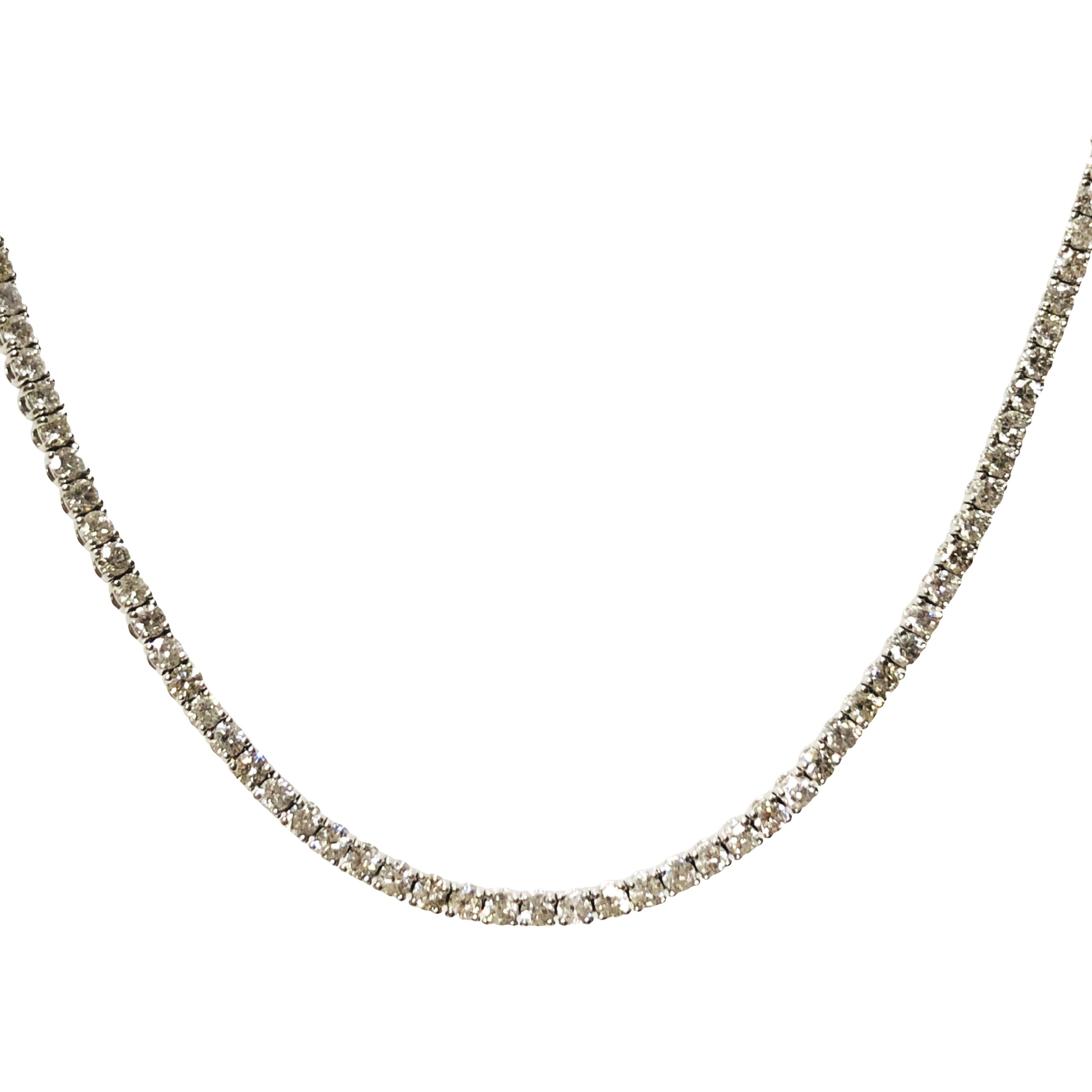 WHITE GOLD DIAMOND RIVIERA NECKLACE - Argo & Lehne Jewelers